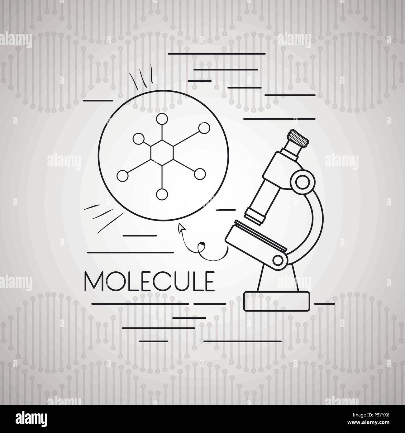 molecule structure with microscope Stock Vector Image & Art - Alamy