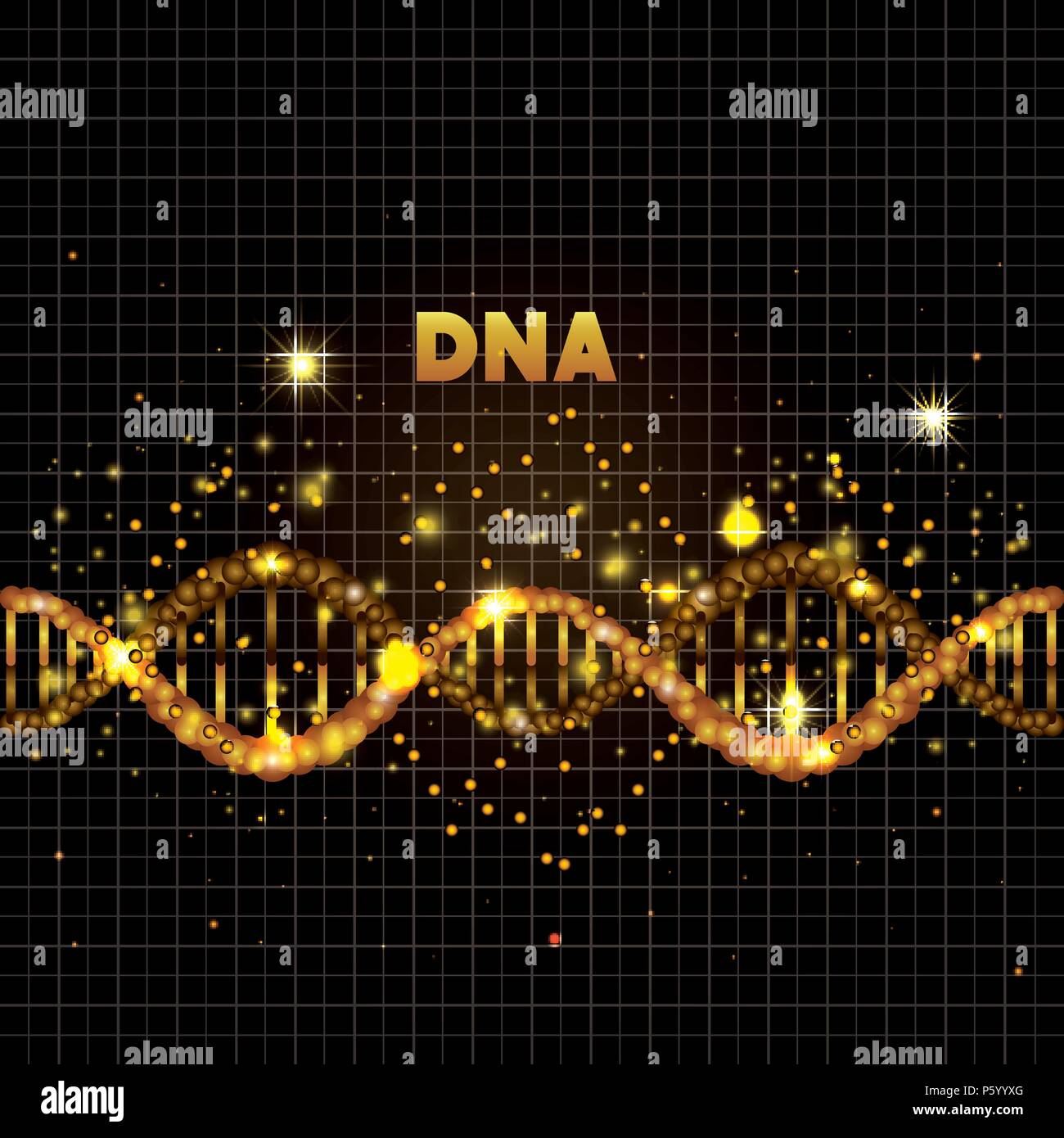 Dna helix gold Stock Vector Images - Alamy
