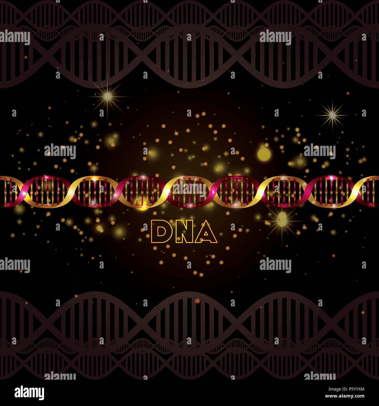 Dna helix gold Stock Vector Images - Alamy