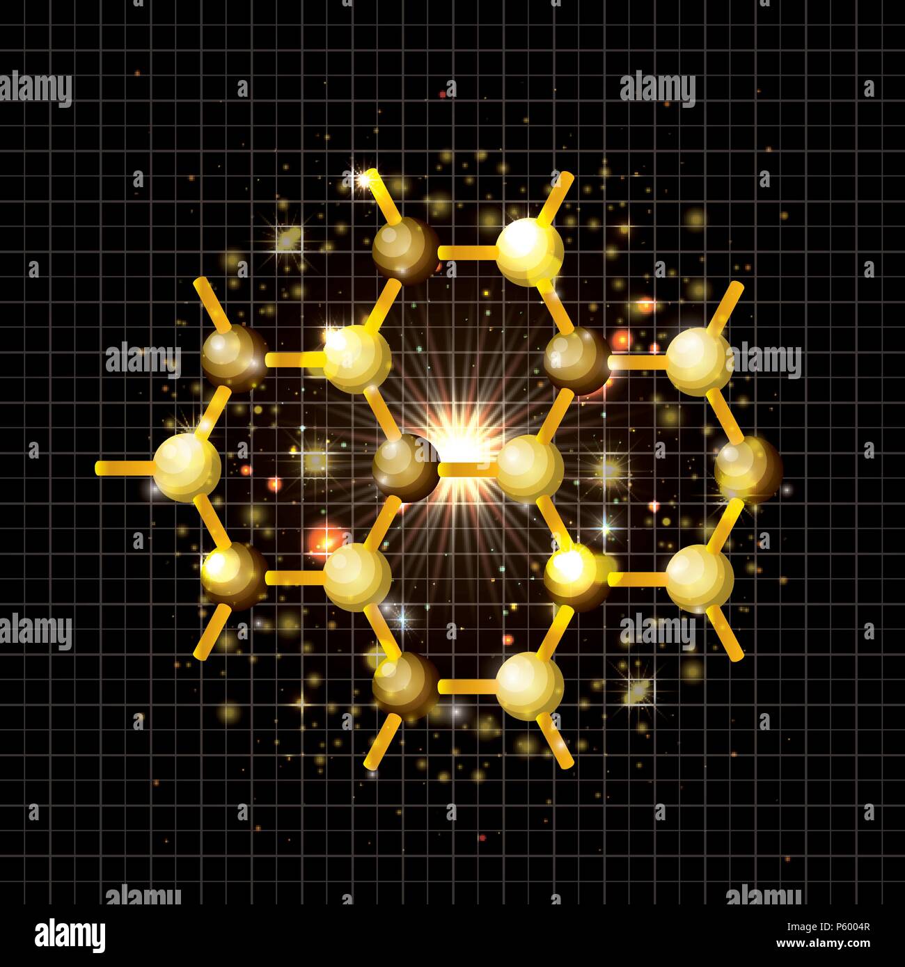 Gold microscope atom hi-res stock photography and images - Alamy