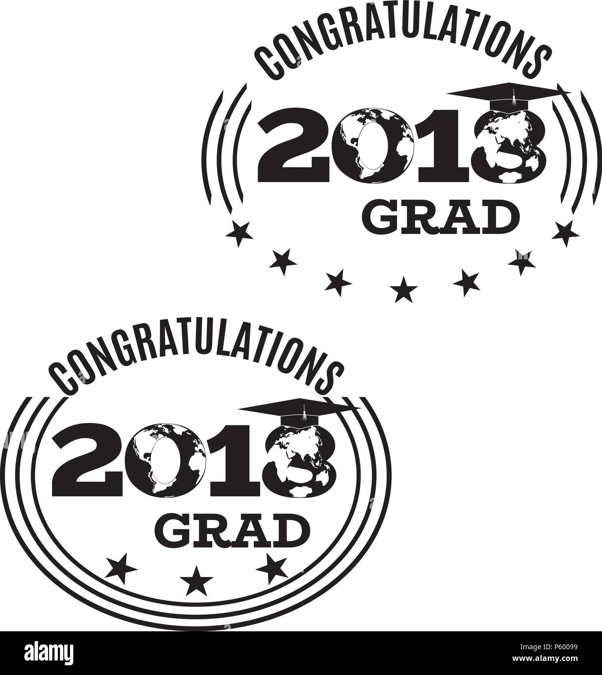 Graduation 2018 vector emblem, badge set Stock Vector Image & Art - Alamy