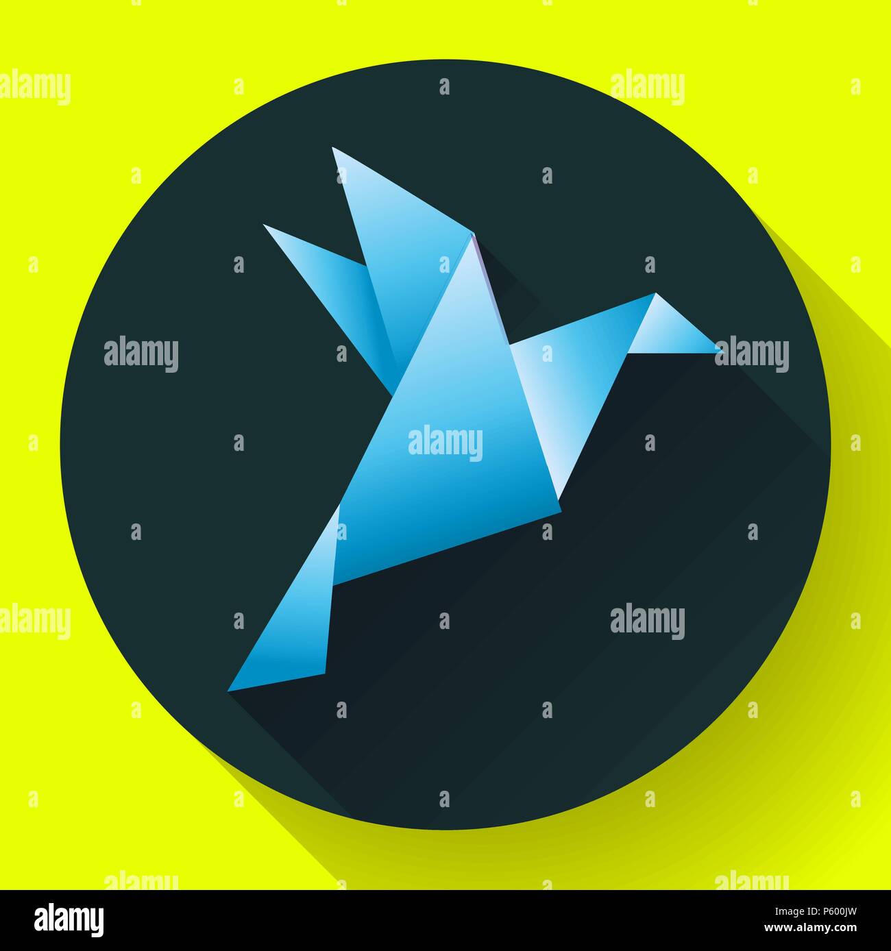 Blue background paper art Stock Vector Images - Alamy