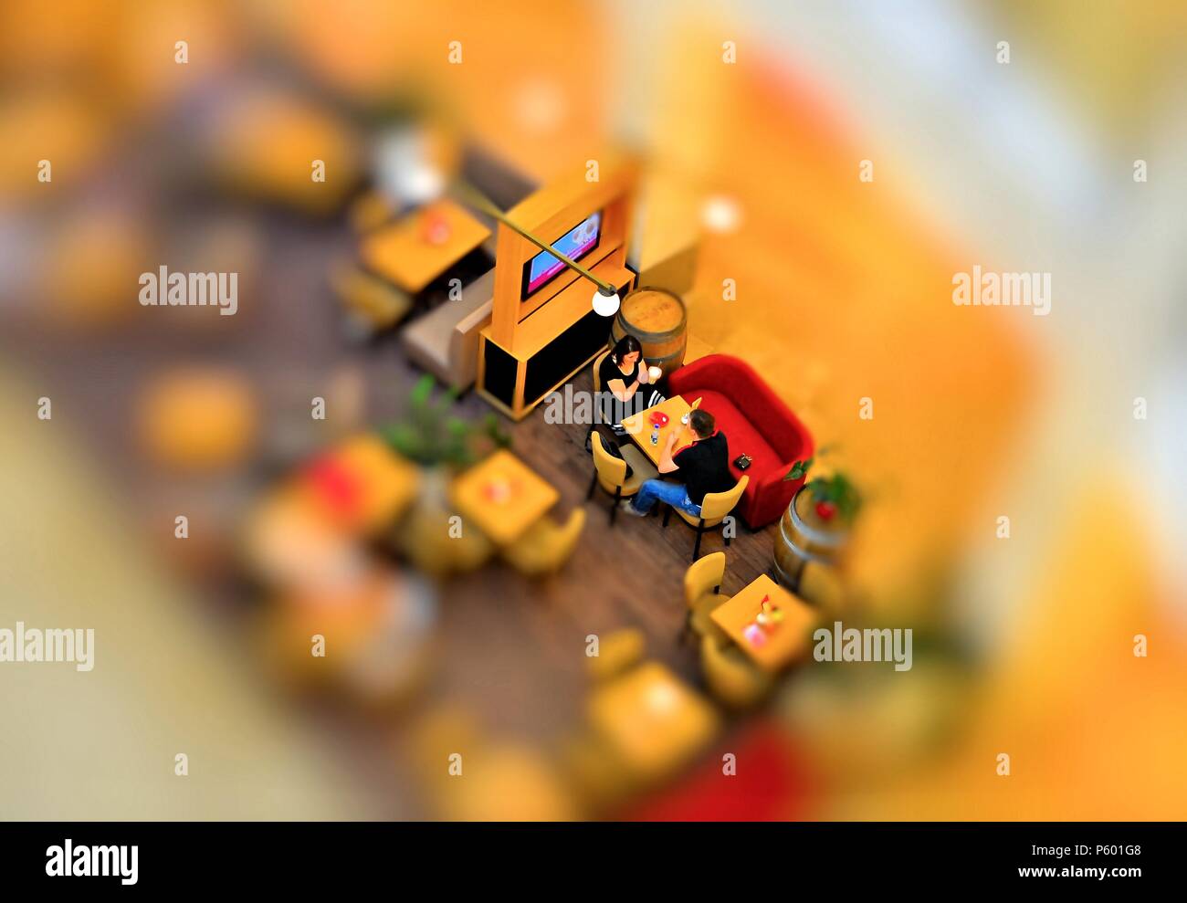 People in a cafe Stock Photo - Alamy