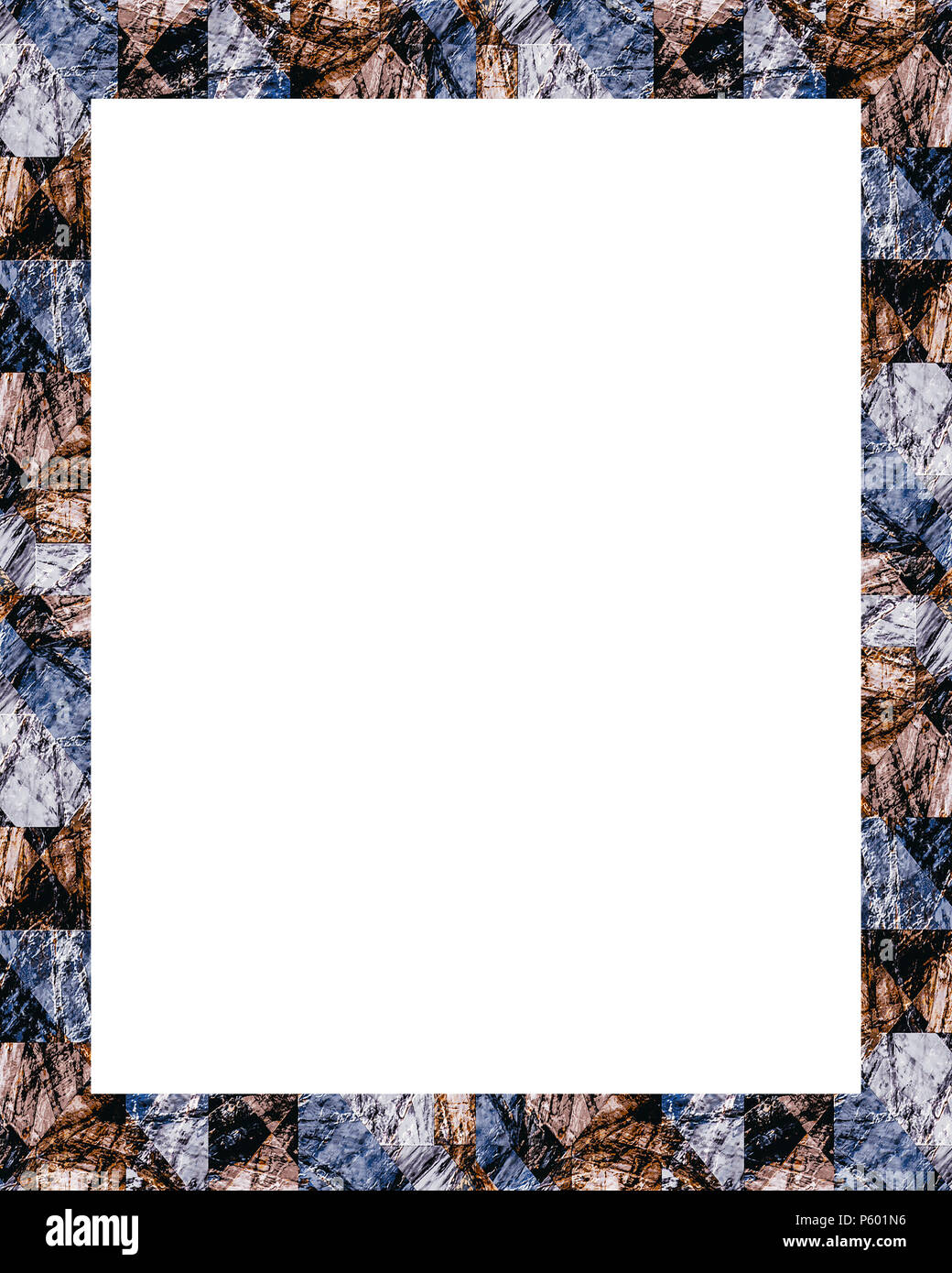White frame background with decorated design borders Stock Photo - Alamy