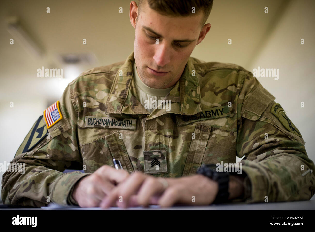 Sgt. Maxwell Buchanan-McGrath, a psychological operations specialist ...