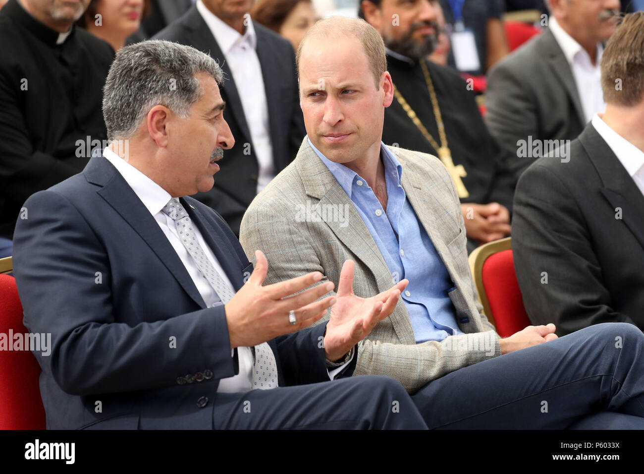 The Duke of Cambridge during a cultural engagement in Ramallah in the ...