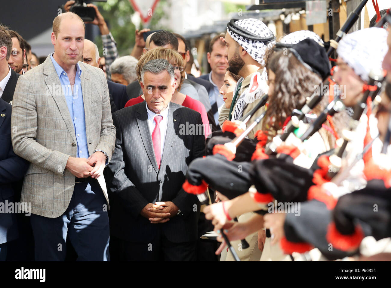 The Duke of Cambridge during a cultural engagement in Ramallah in the ...