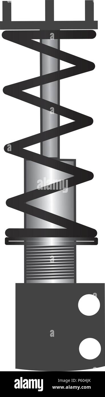 Car high performance suspensions system. Illustration Stock Vector ...