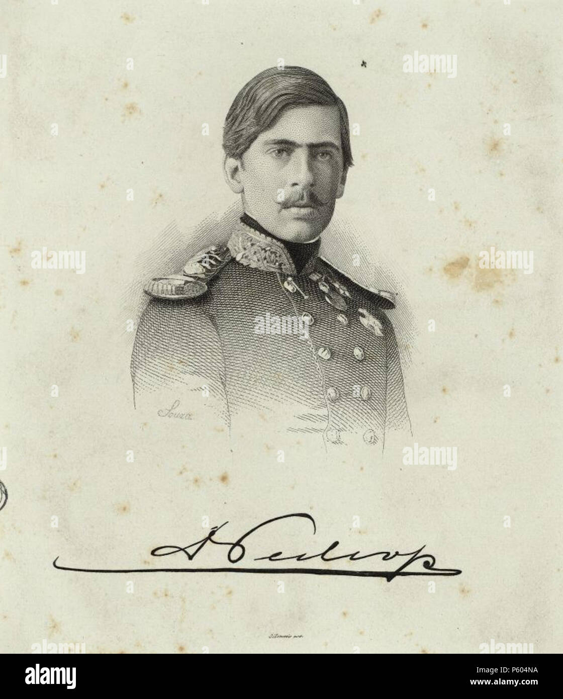 397 D. Pedro V (1) - Retratos de portugueses do século XIX (SOUSA, Joaquim Pedro de Stock Photo ...