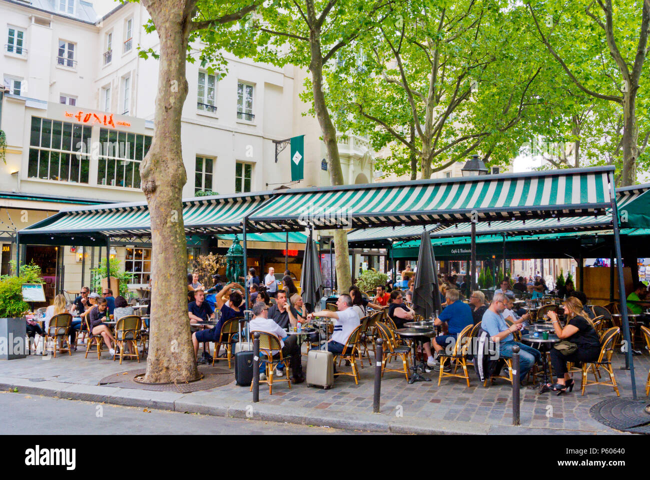 Place Saint-Andre des Arts, Latin Quarter, Paris, France Stock Photo ...