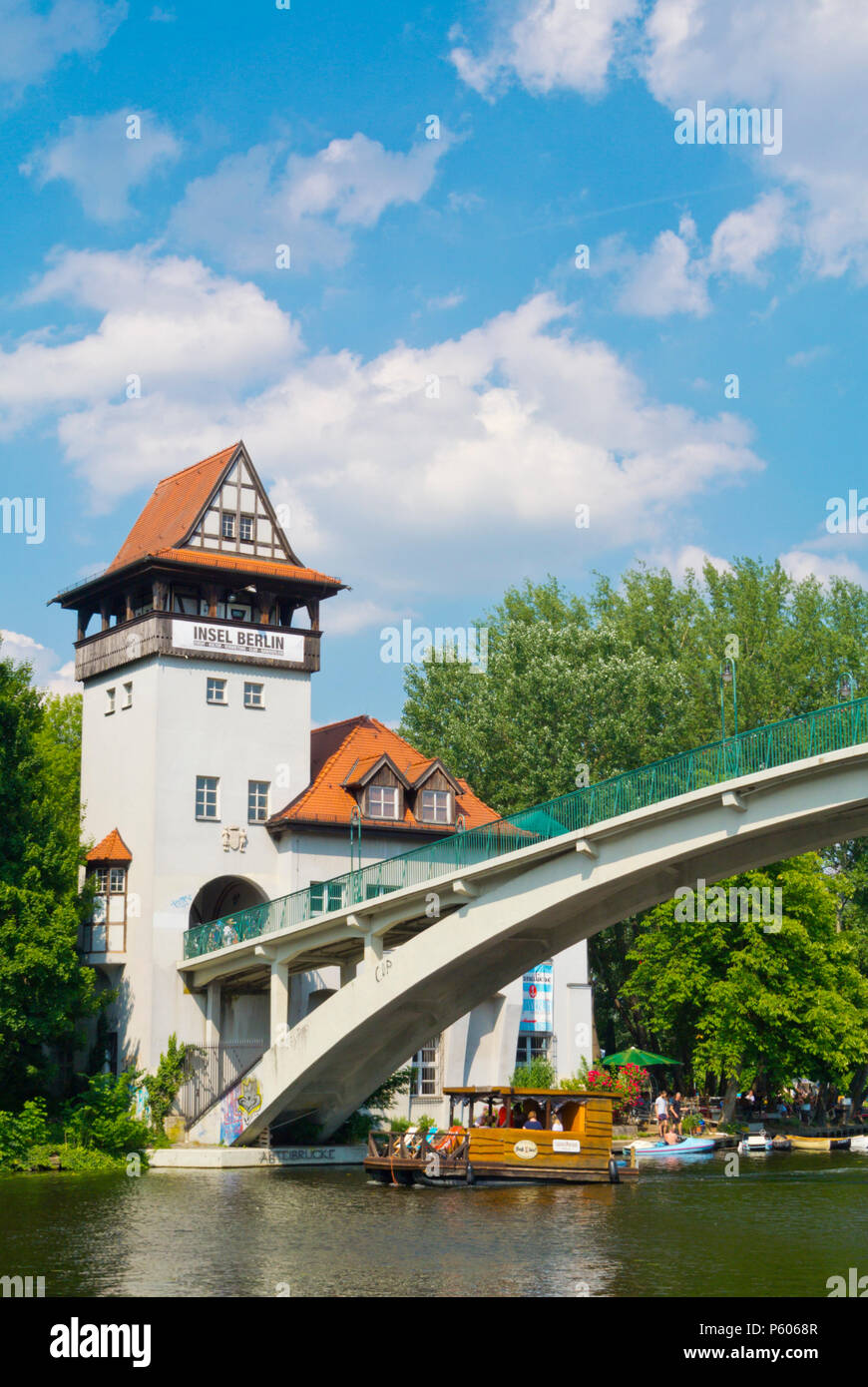 Bridge leading to Insel der Jugend, Treptower Park, Alt-Treptow, Berlin ...
