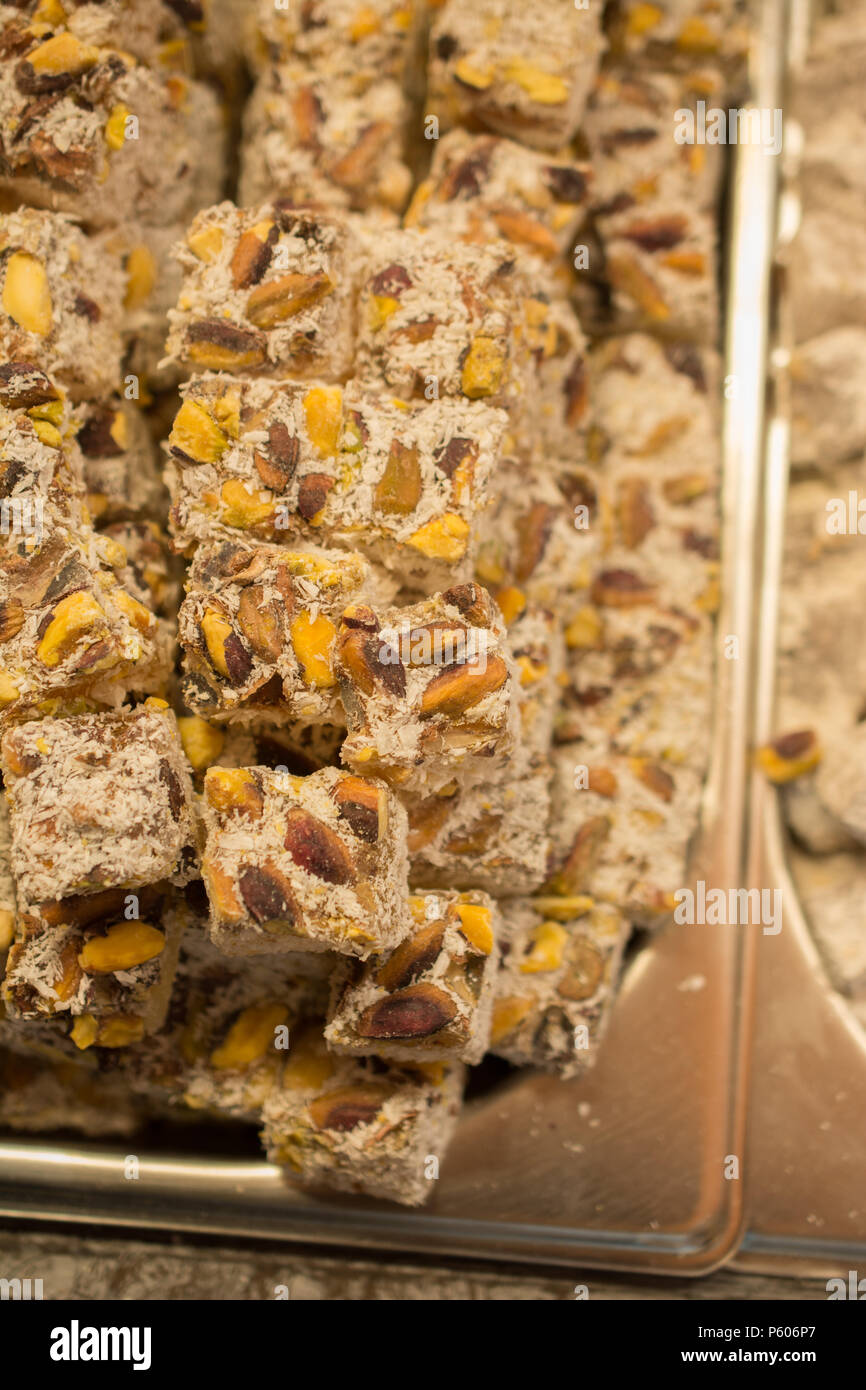Load of traditional turkish delight lokum candy Stock Photo - Alamy