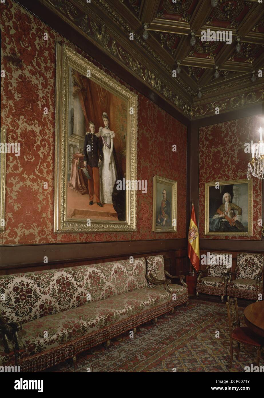 CUADRO DE ALFONSO XIII Y DE SU MADRE MARIA CRISTINA DE HABSBURGO EN EL ...