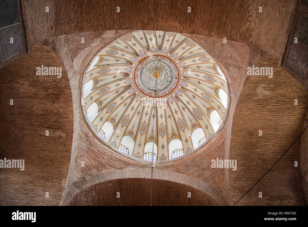 Inner view of dome in Ottoman architecture in, Istanbul, Turkey Stock ...