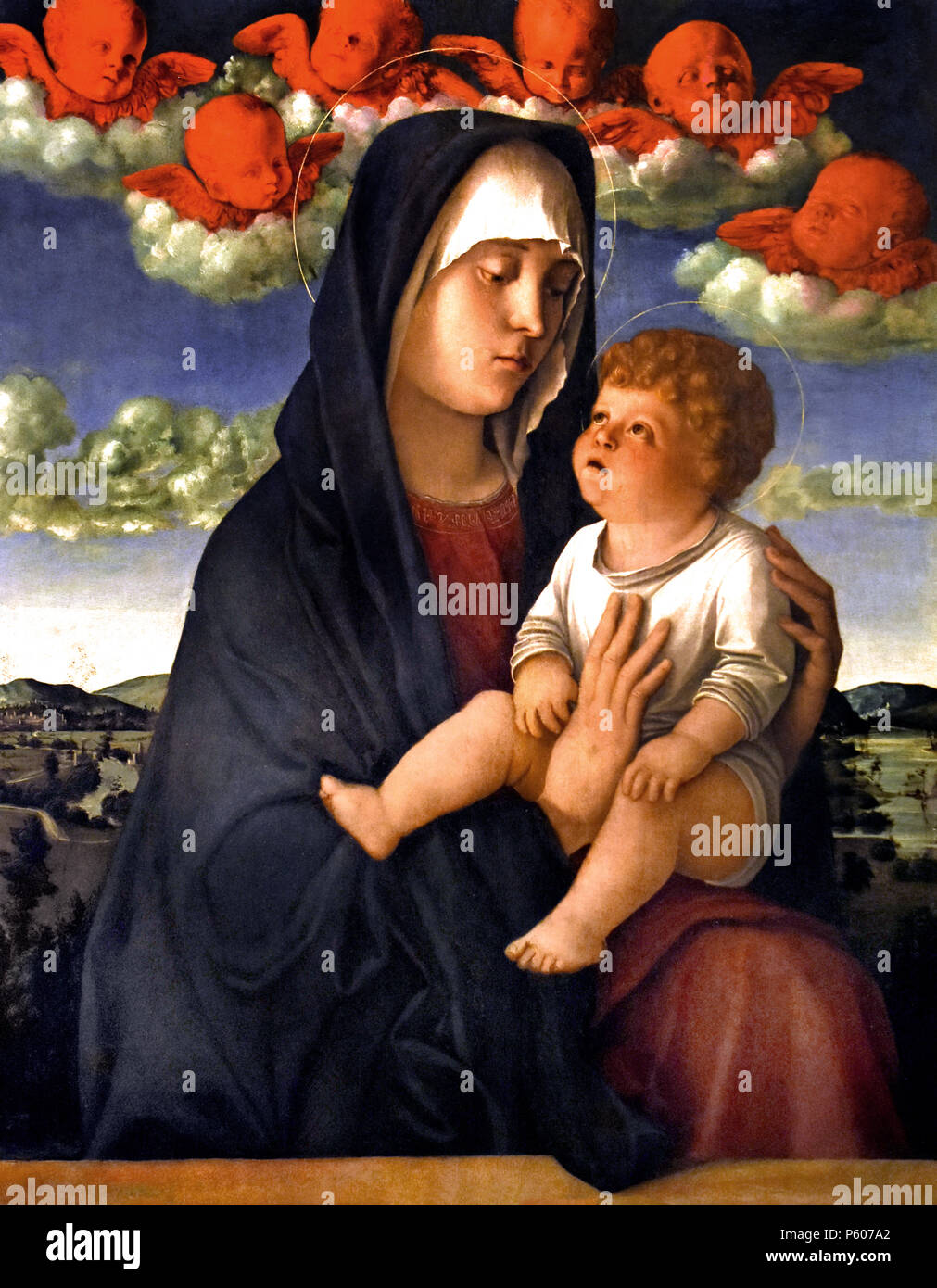 Madonna of the red cherubs hi-res stock photography and images - Alamy
