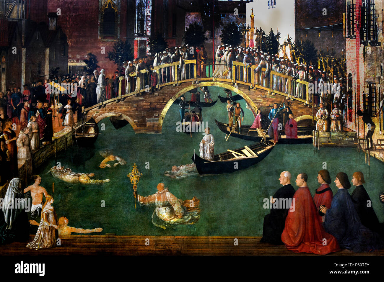 Miracle of the relic of the Cross at the bridge of San Lorenzo by ...