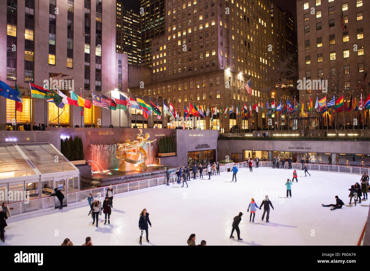 Ice skating at the rink at Rockerfeller Centre is one of New Yorks ...