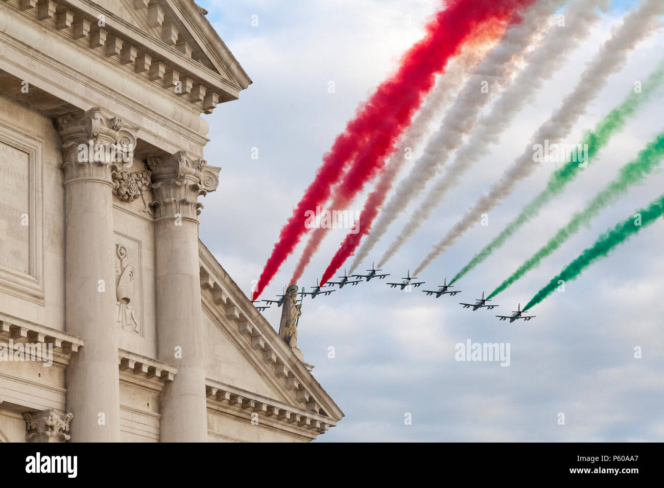 Frecce Tricolori, the italian National Aerobatics Team, Venice, Veneto ...