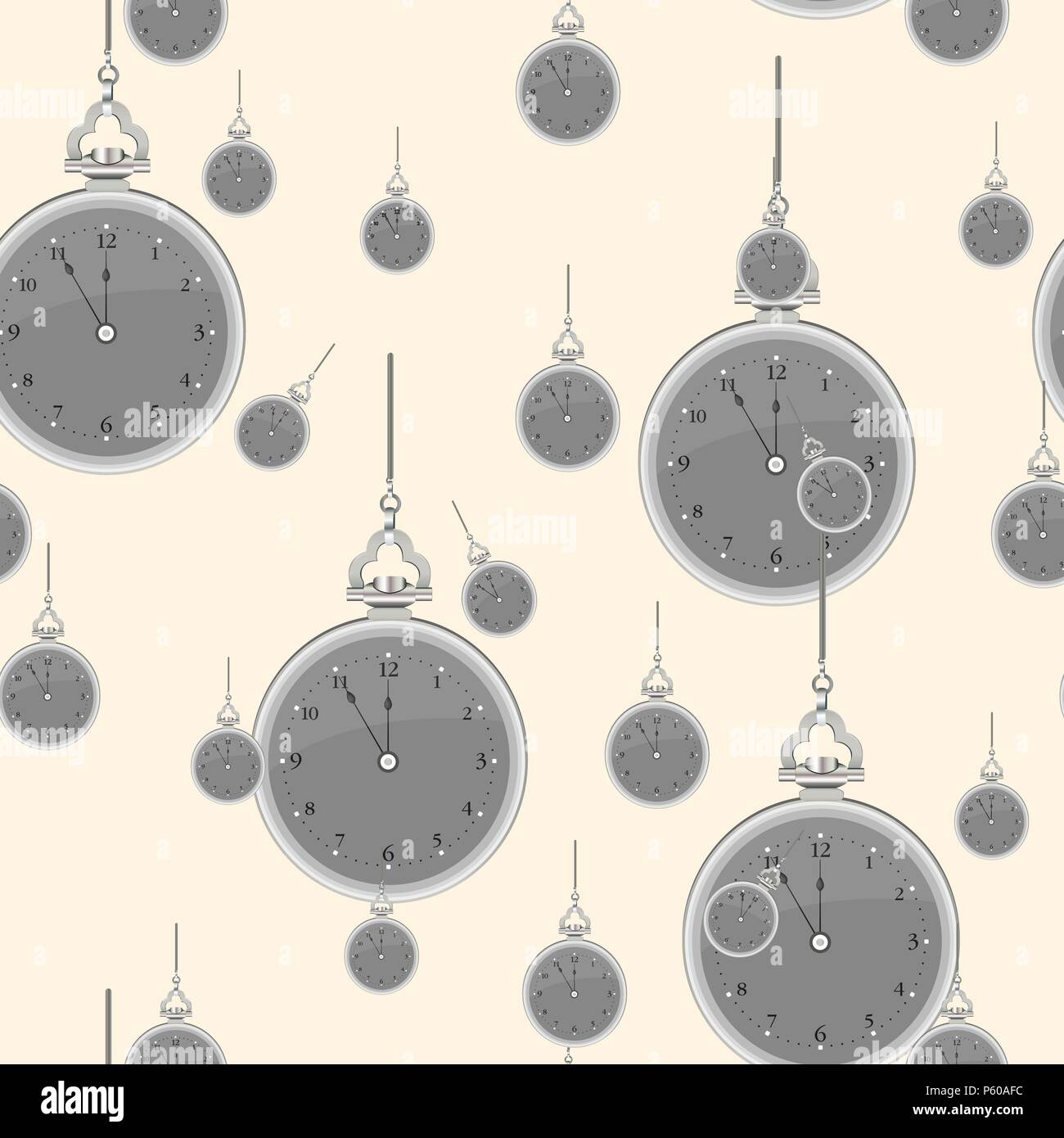 Vintage seamless pattern with watches. vector eps 10 Stock Vector Image ...