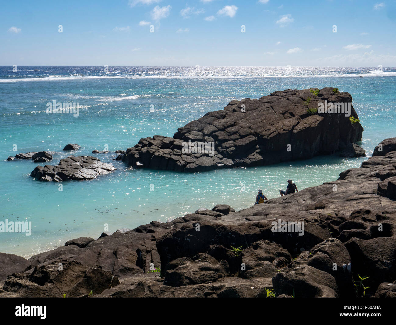 Tuoro, Black Rock, Rarotonga, Cook Islands, South Pacific Stock Photo ...