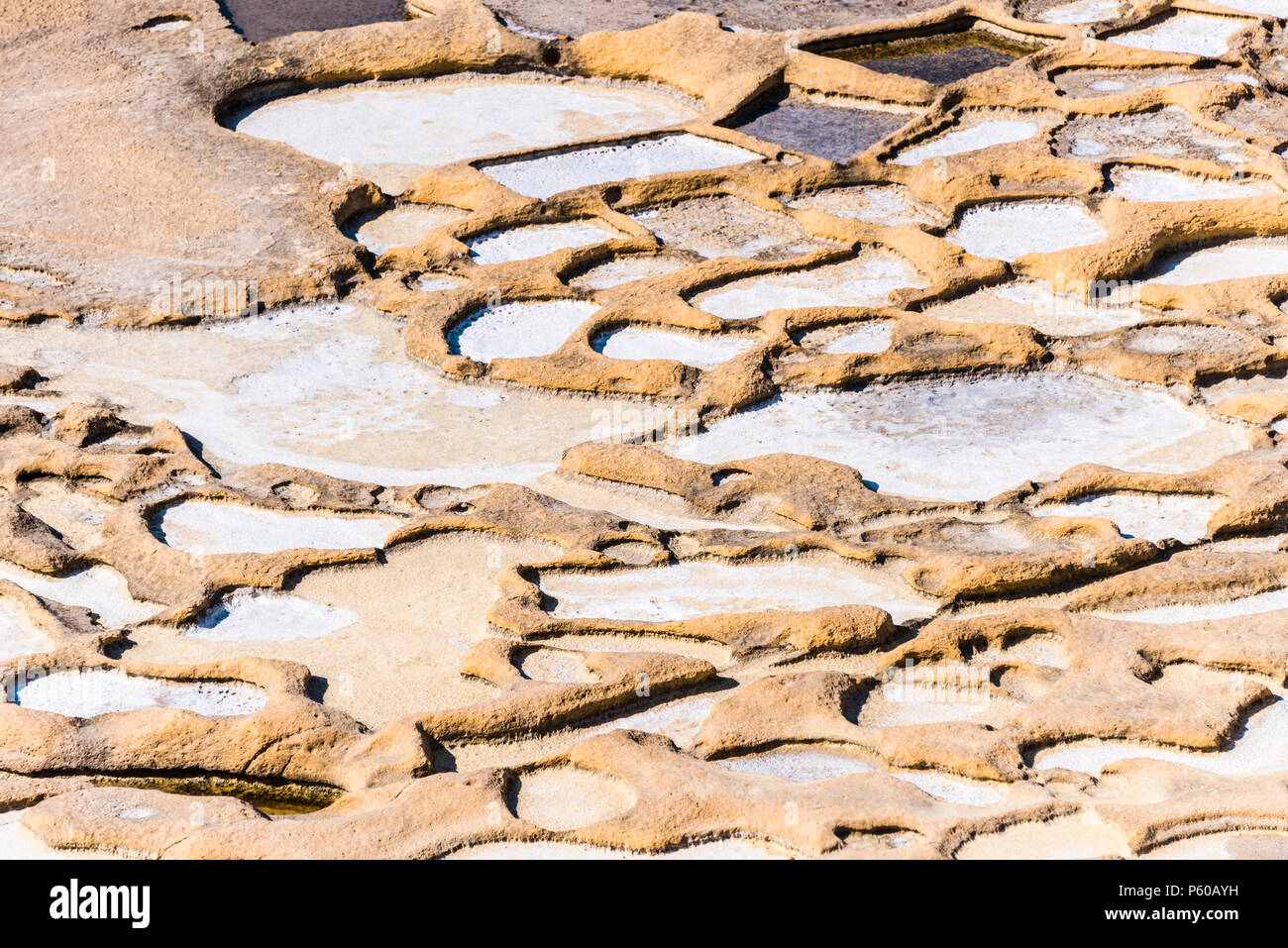 Ancient salt pans in Marsalforn, Gozo, Malta Stock Photo - Alamy