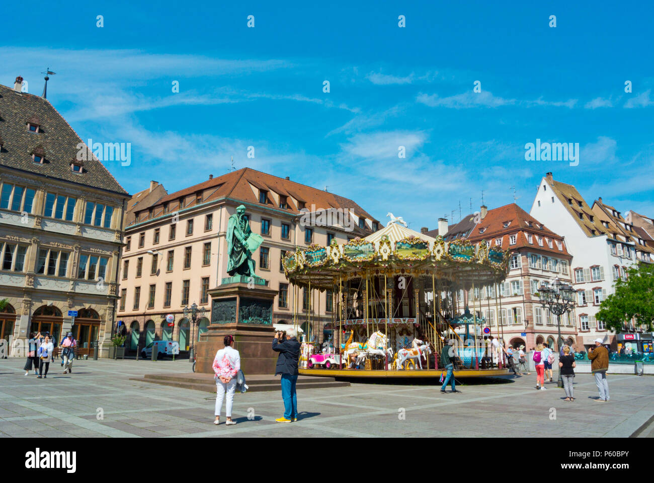 Place Gutenberg, Grande Ile, Strasbourg, Alsace, France Stock Photo - Alamy
