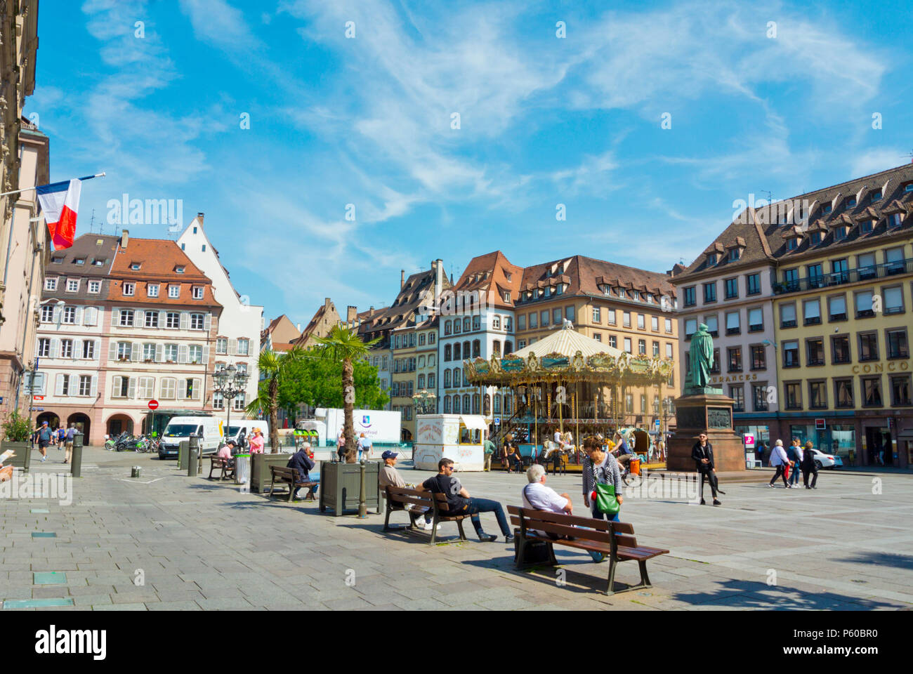Place Gutenberg, Grande Ile, Strasbourg, Alsace, France Stock Photo - Alamy