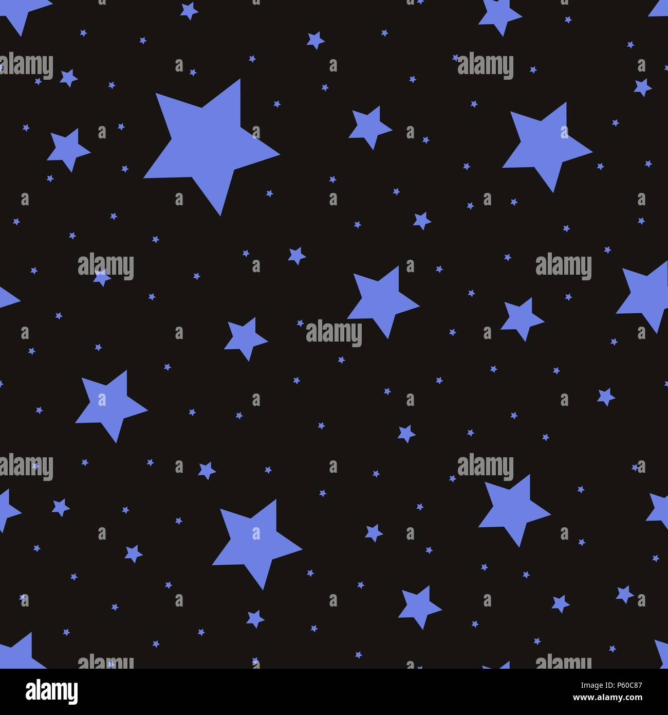 Blue Seamless Star Pattern. Repeating Star Background. Simple seamless ...