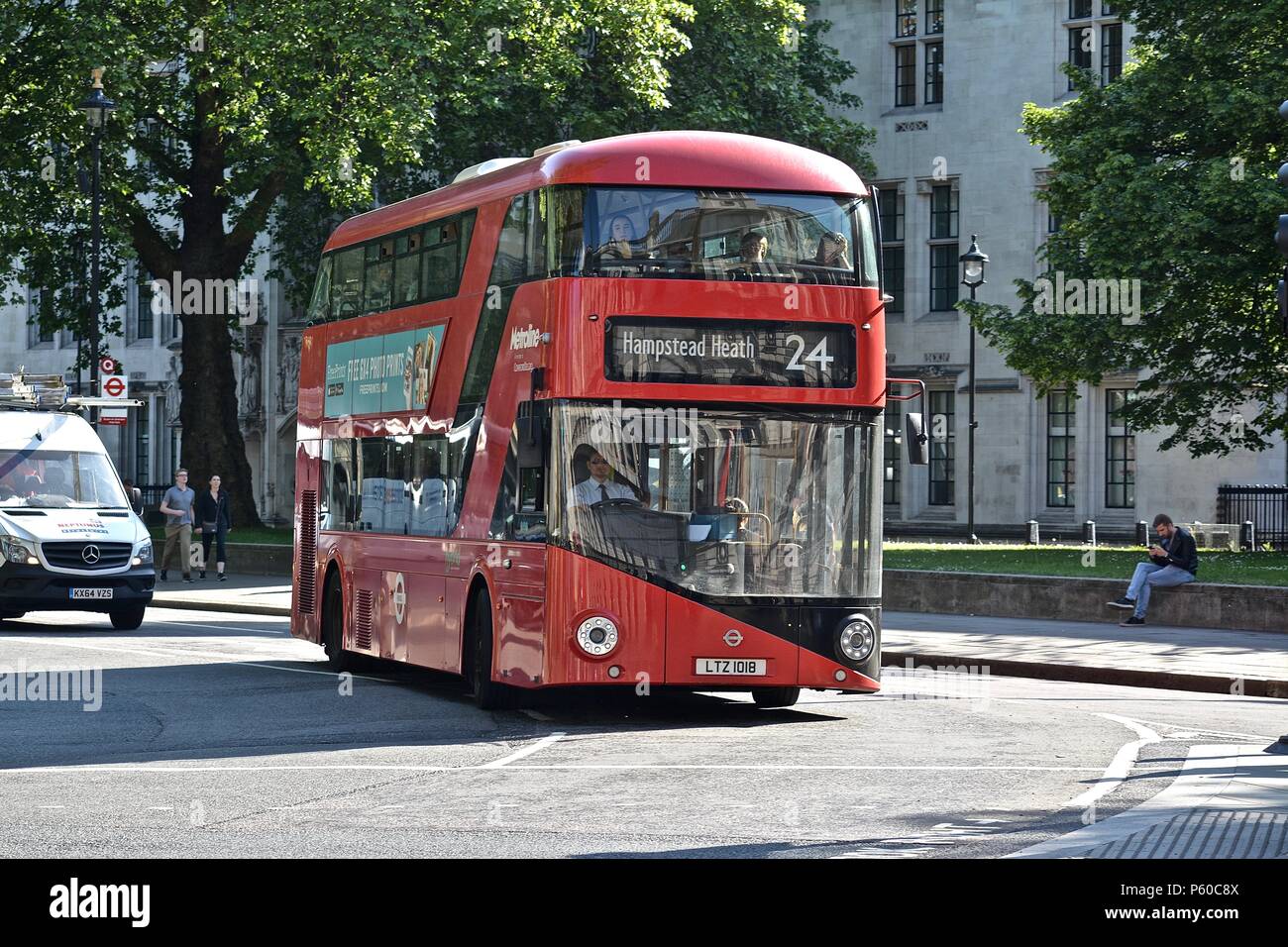 Iconic London red double decker bus, London, United Kingdom Stock Photo ...