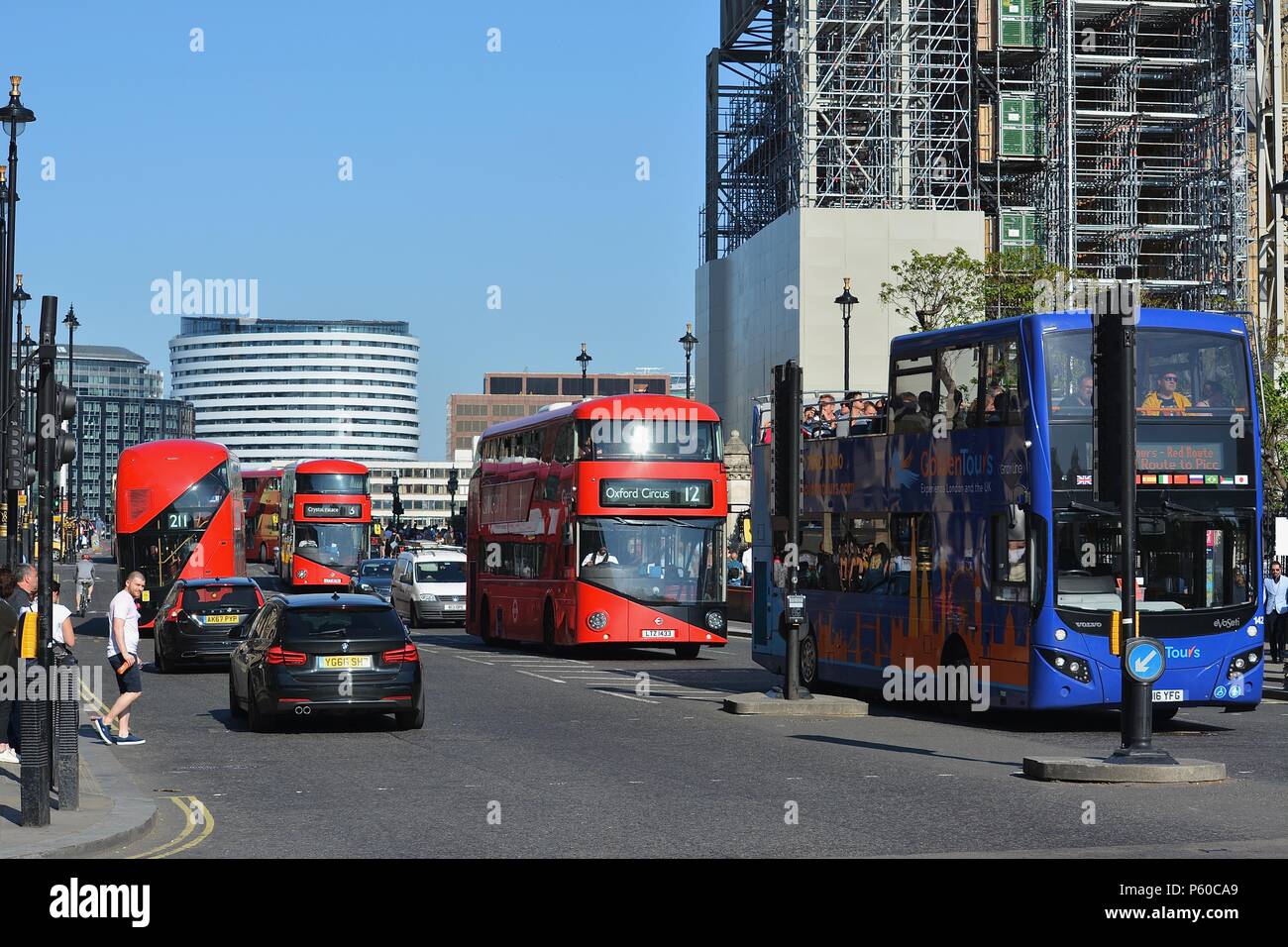 Iconic London red double decker bus, London, United Kingdom Stock Photo ...