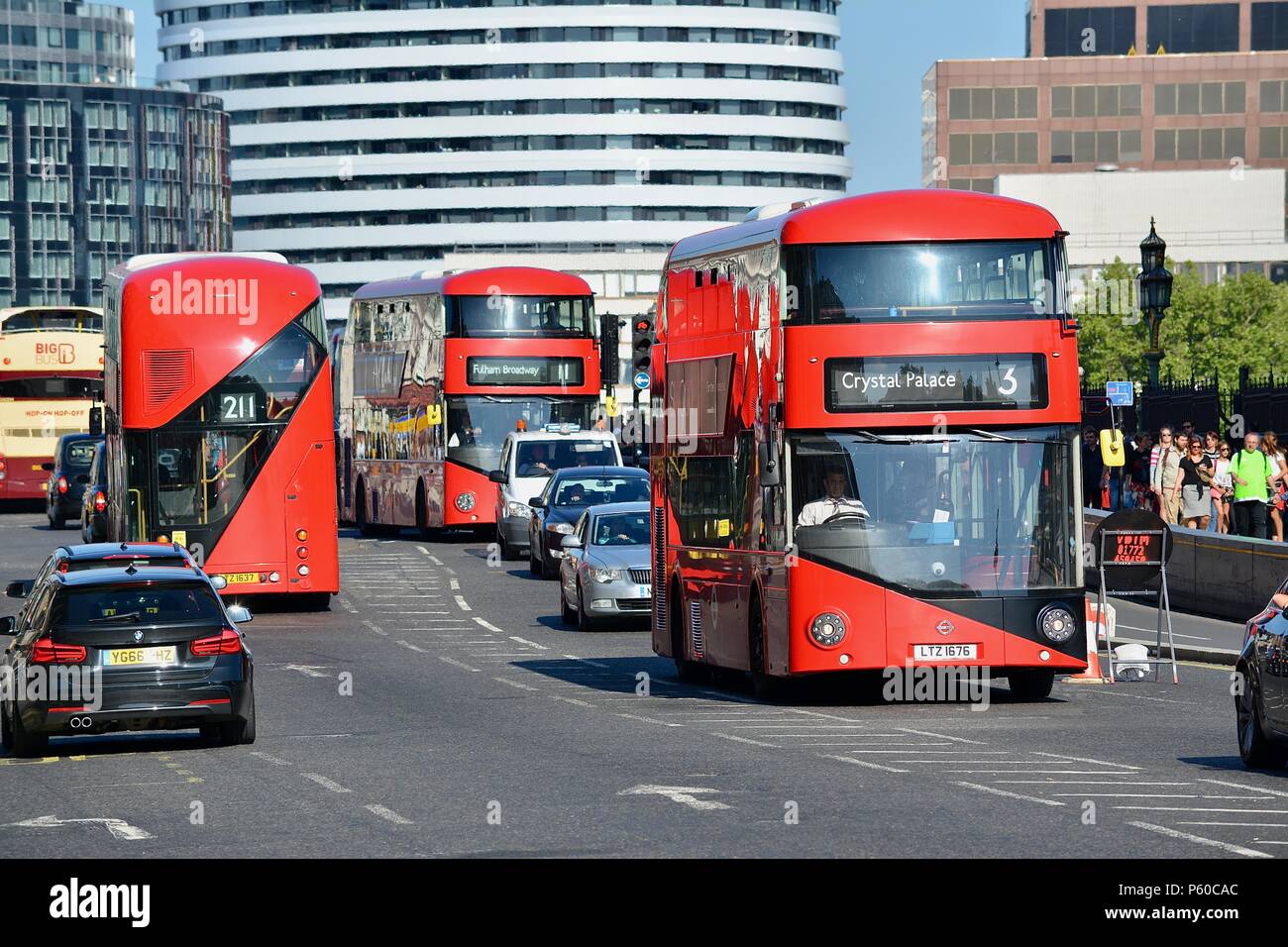 Iconic London red double decker bus, London, United Kingdom Stock Photo ...
