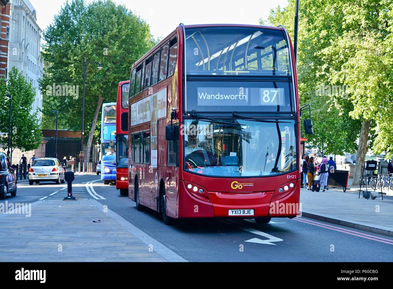 Iconic London red double decker bus, London, United Kingdom Stock Photo ...