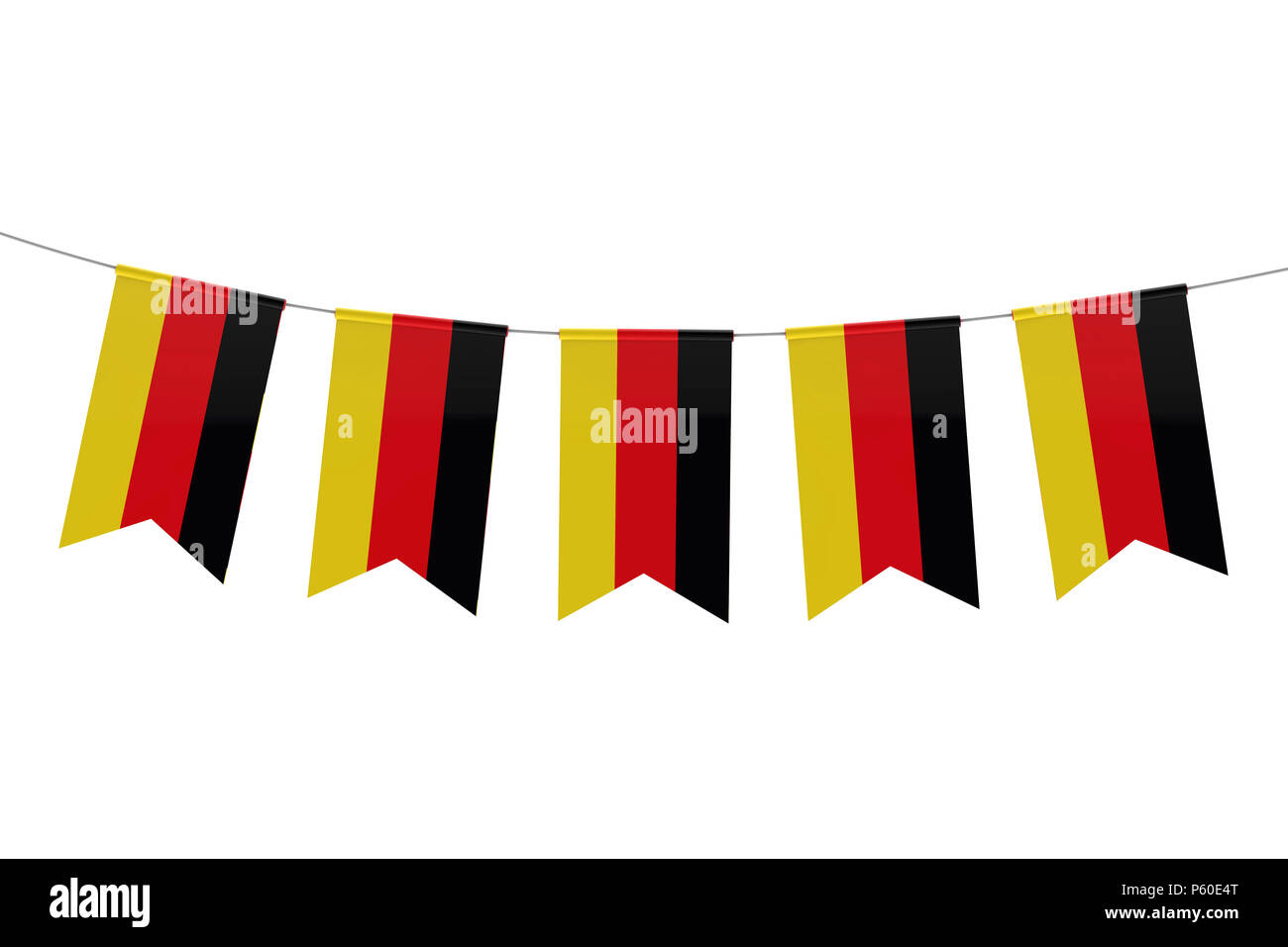 Germany national flag festive bunting against a plain white background ...