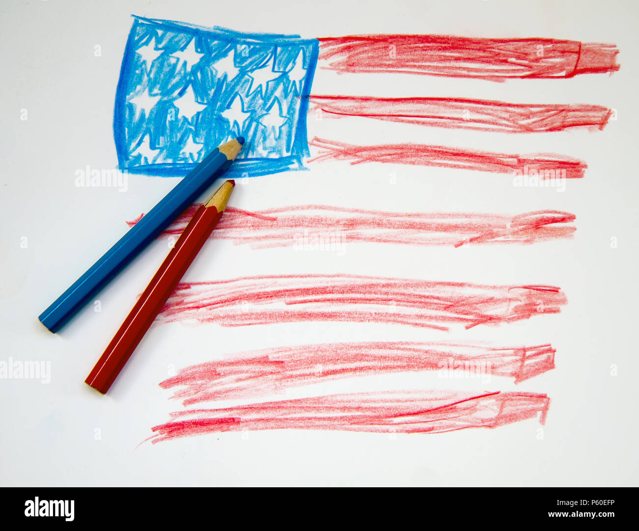American flag pencil drawing hi-res stock photography and images - Alamy