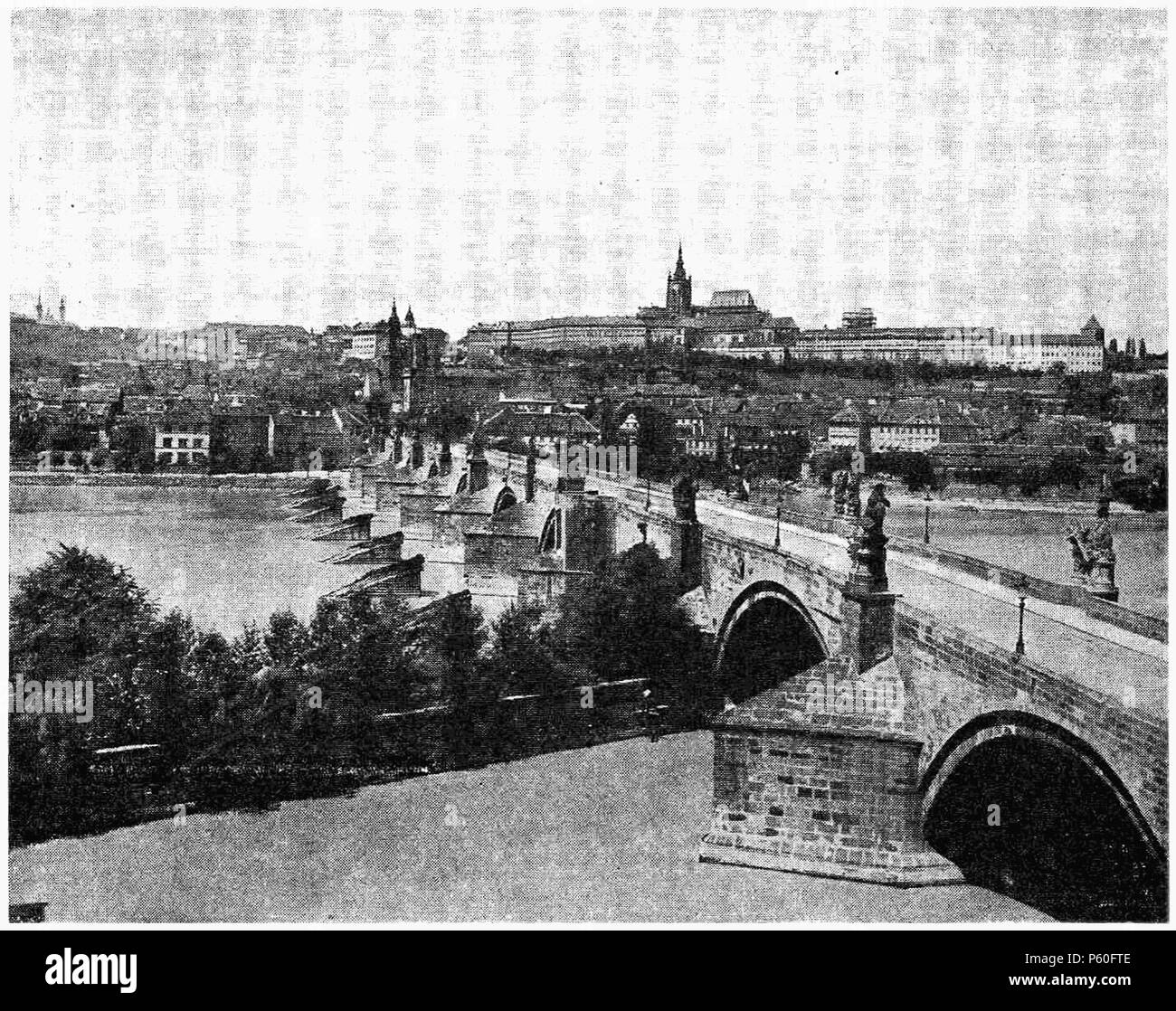 City view vltava river Black and White Stock Photos & Images - Alamy