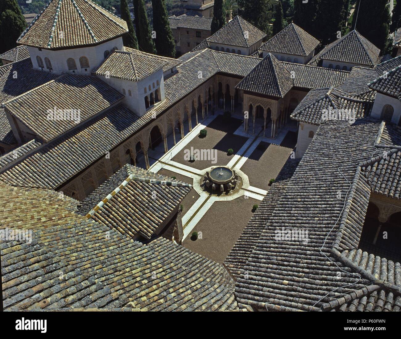 PATIO DE LOS LEONES CONSTRUIDO POR MUHAMMAD V - SIGLO XIV. Location ...