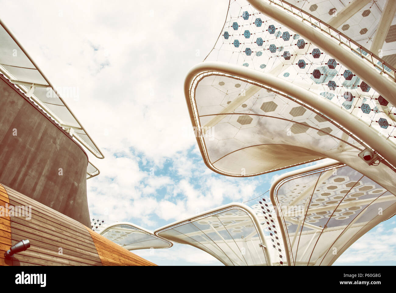 Sunblind futuristic roof shelter hi-res stock photography and images ...