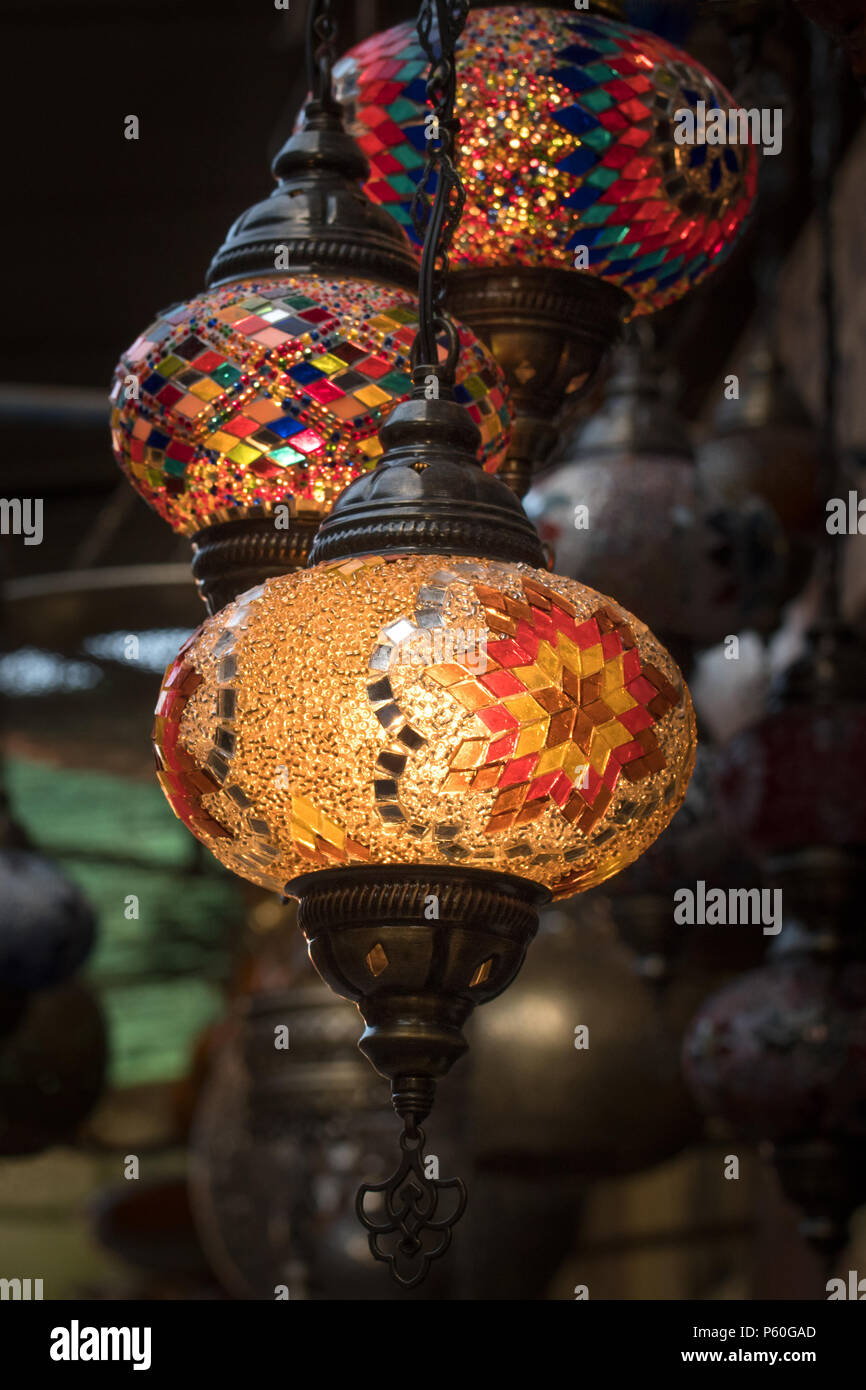 Decorative traditional moroccan lamps hi-res stock photography and ...