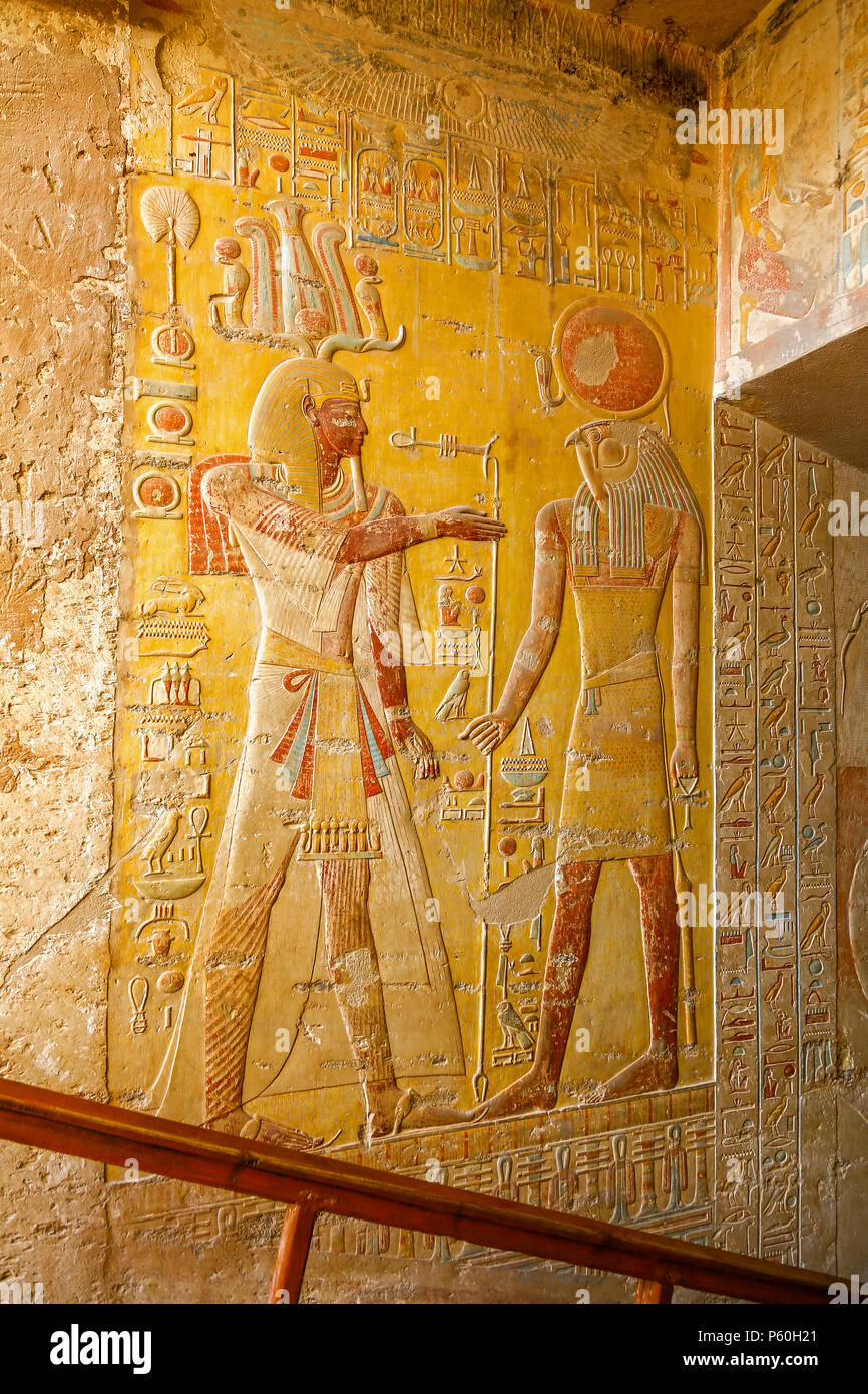 Inside the tomb of Merneptah or Merenptah (KV8) in the Valley of the ...