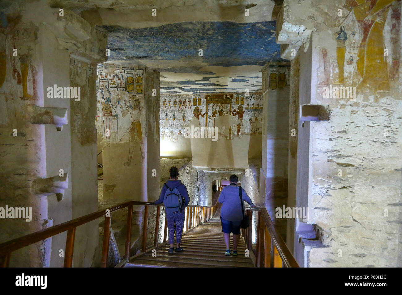 Inside the tomb of Merneptah or Merenptah (KV8) in the Valley of the ...