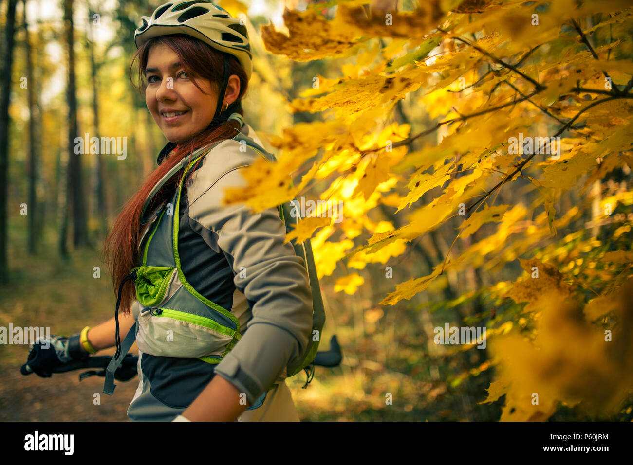 Girl on bicycle photo hi-res stock photography and images - Alamy