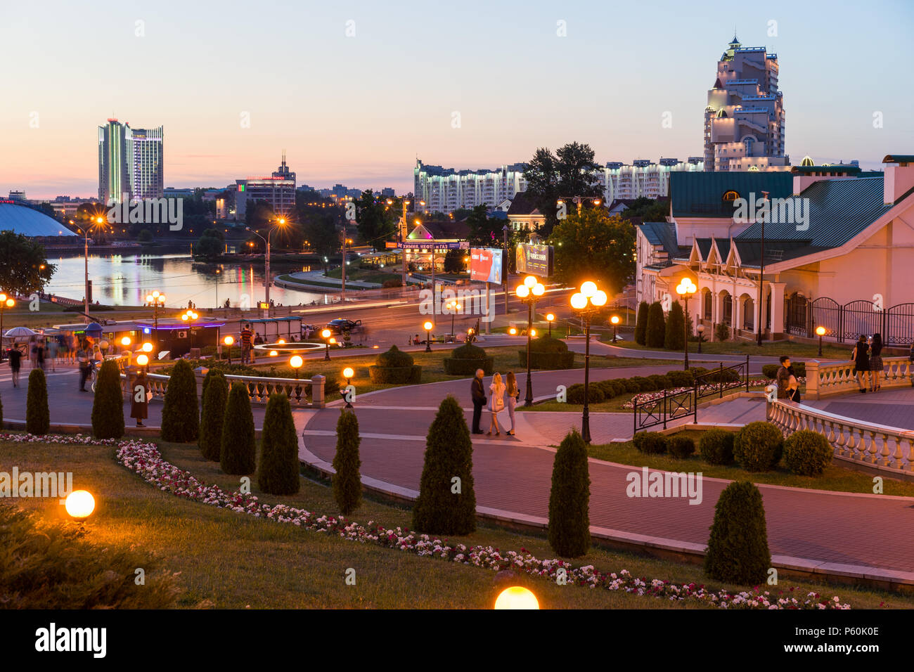 Minsk Belarus City View River Stock Photos & Minsk Belarus City View ...