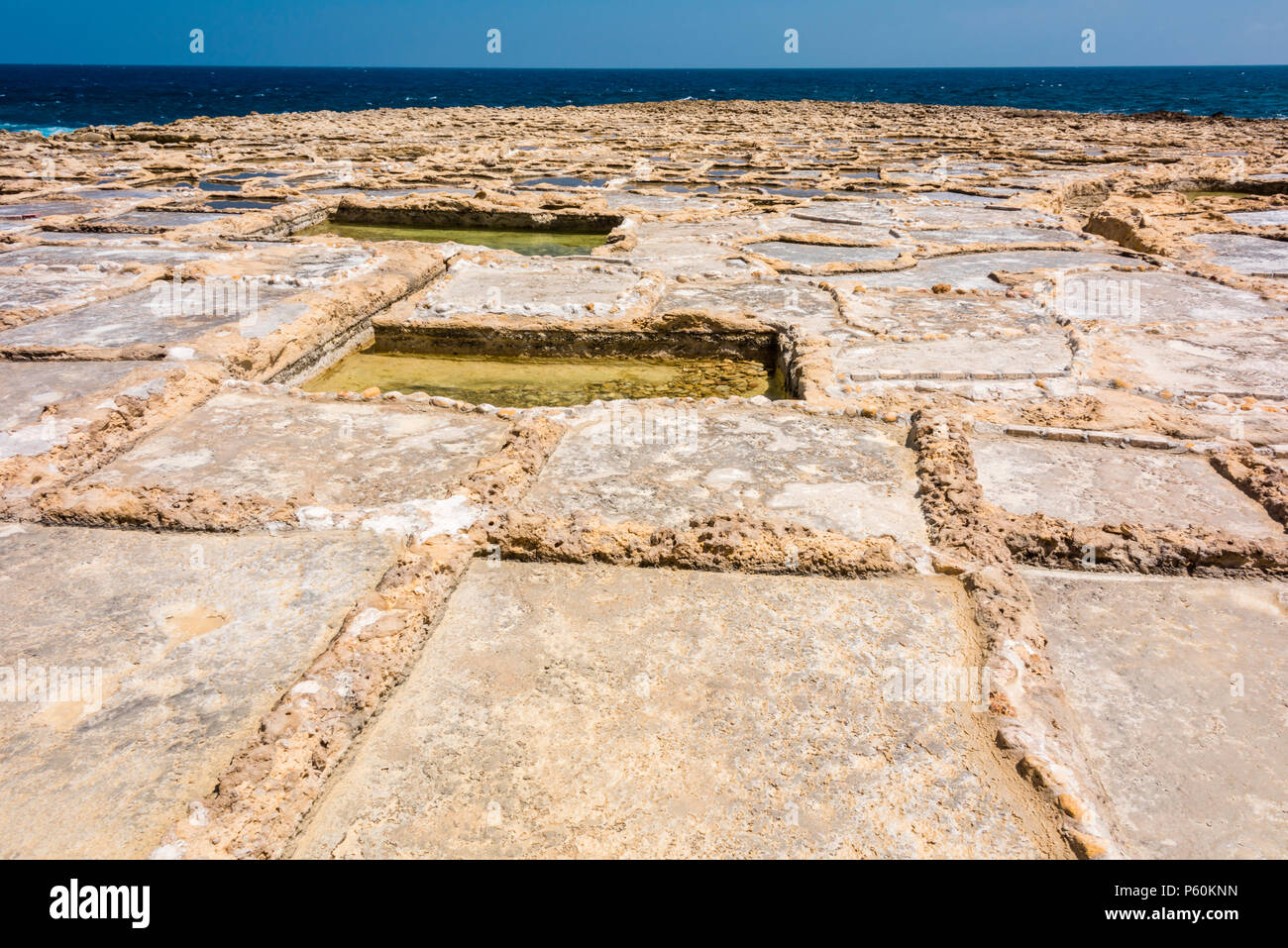 Ancient salt pans for the extraction of sea salt from sea water ...
