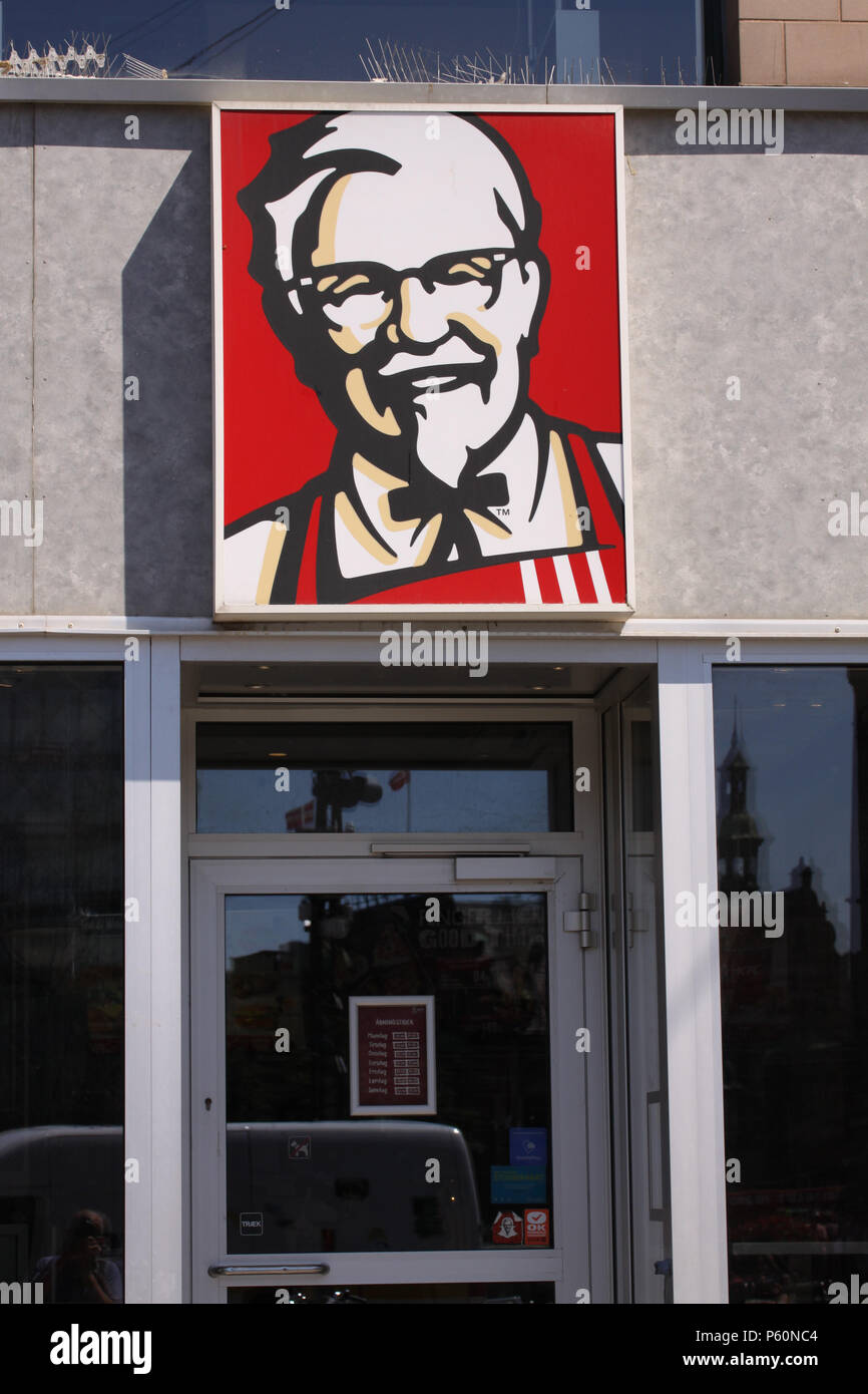 Copenhagen, Denmark - June 26, 2018: Kentucky Fried Chicken (KFC) Sign ...