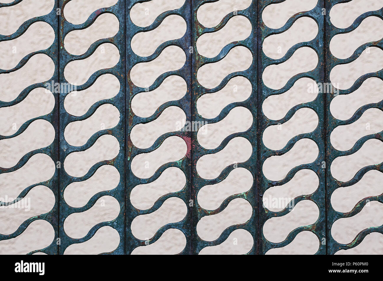 Texture of an old metal rusty decorative fence Stock Photo - Alamy