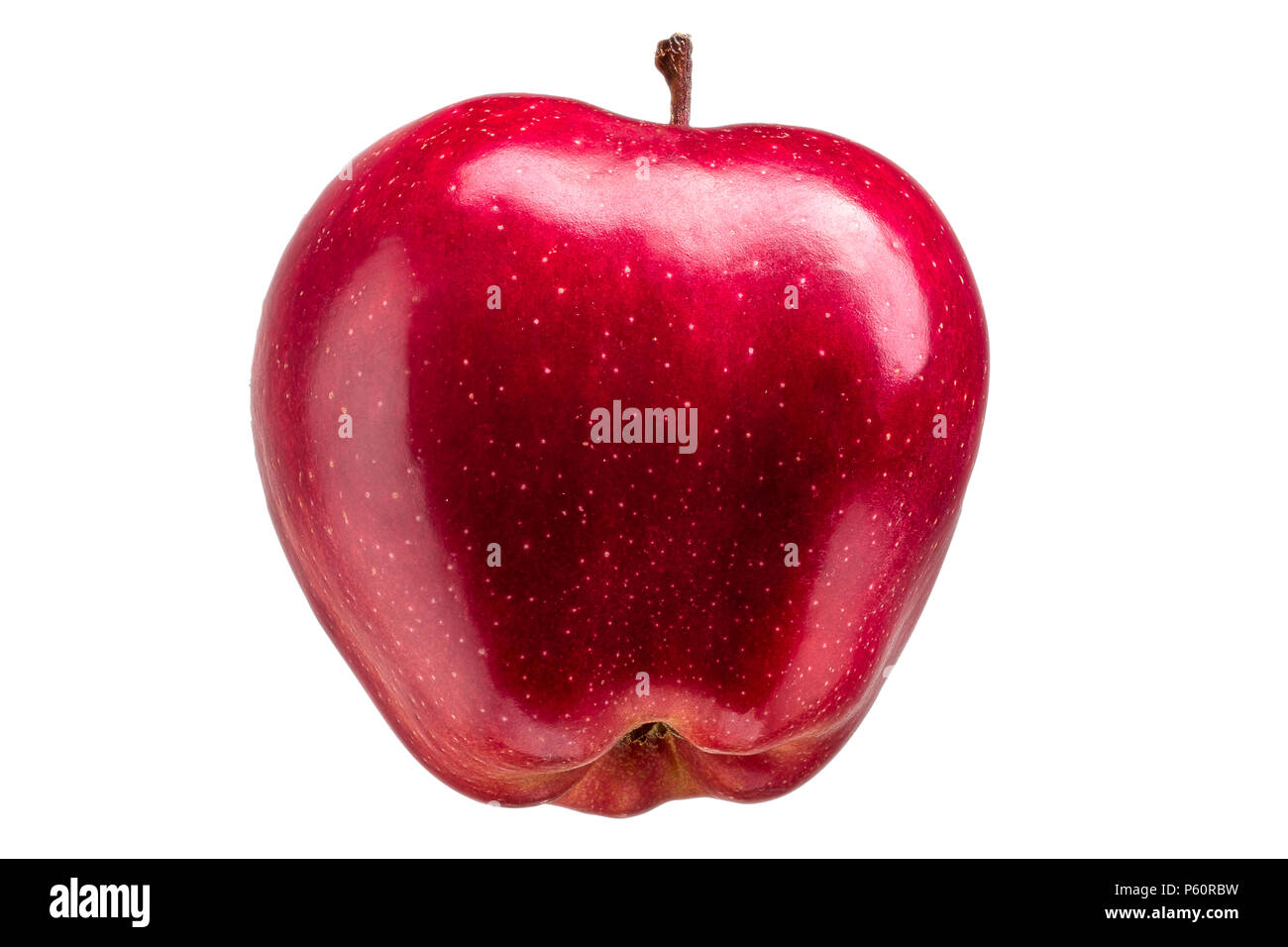 Single delicious red apple on grey background Stock Photo - Alamy