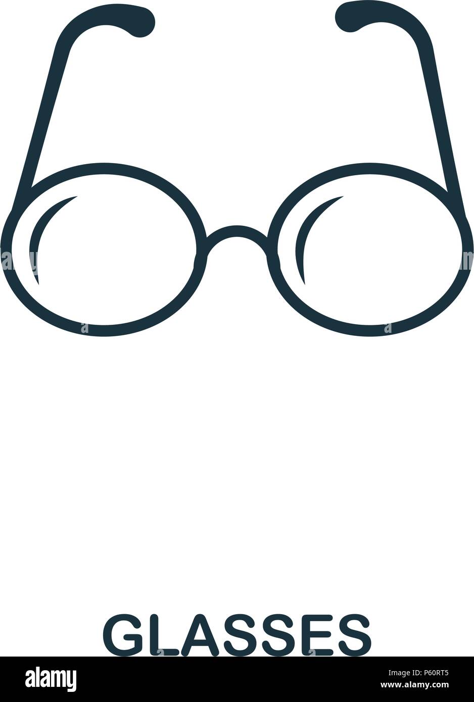 Glasses icon. Line style icon design. UI. Illustration of glasses icon ...