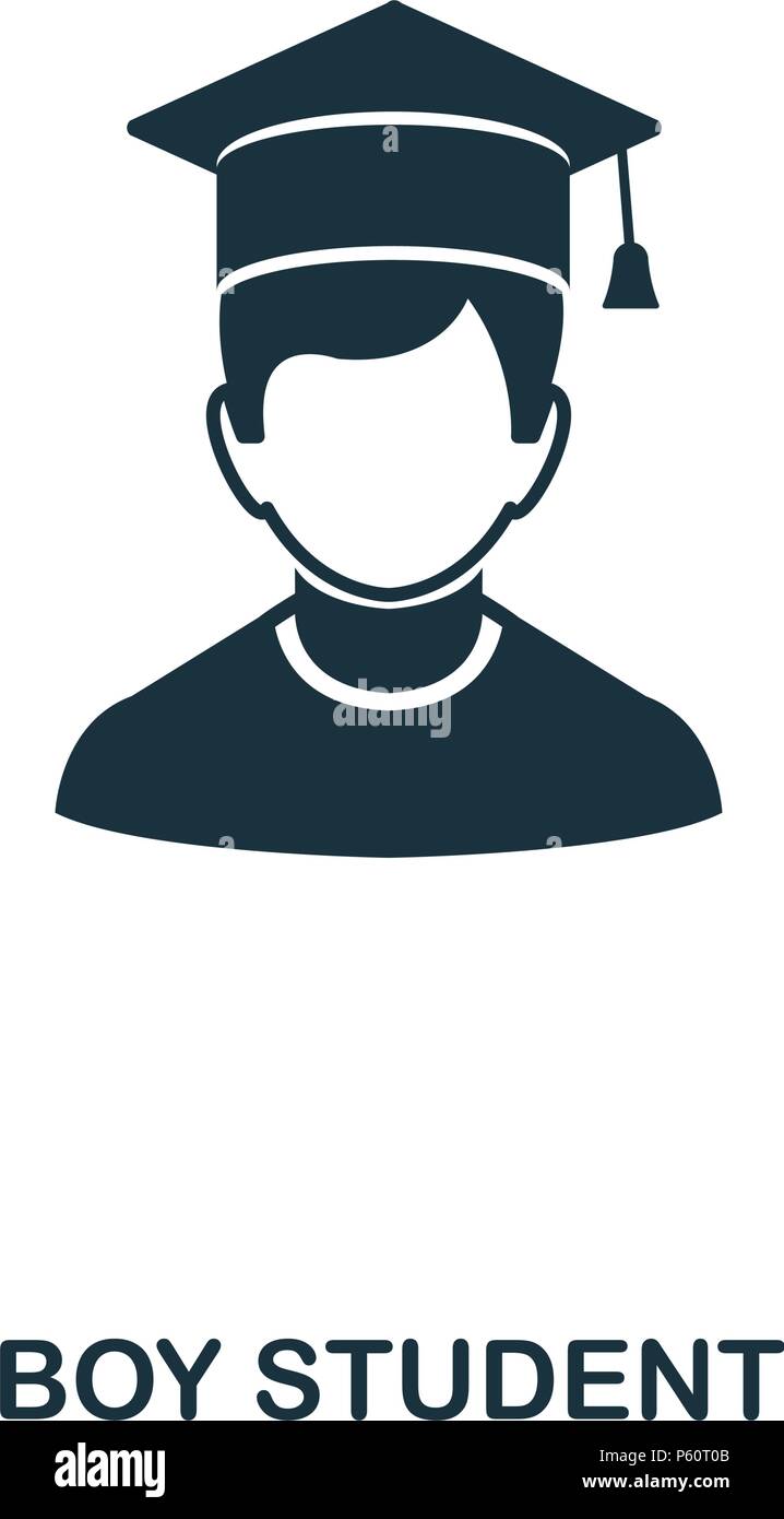 Student Boy icon. Line style icon design. UI. Illustration of student ...