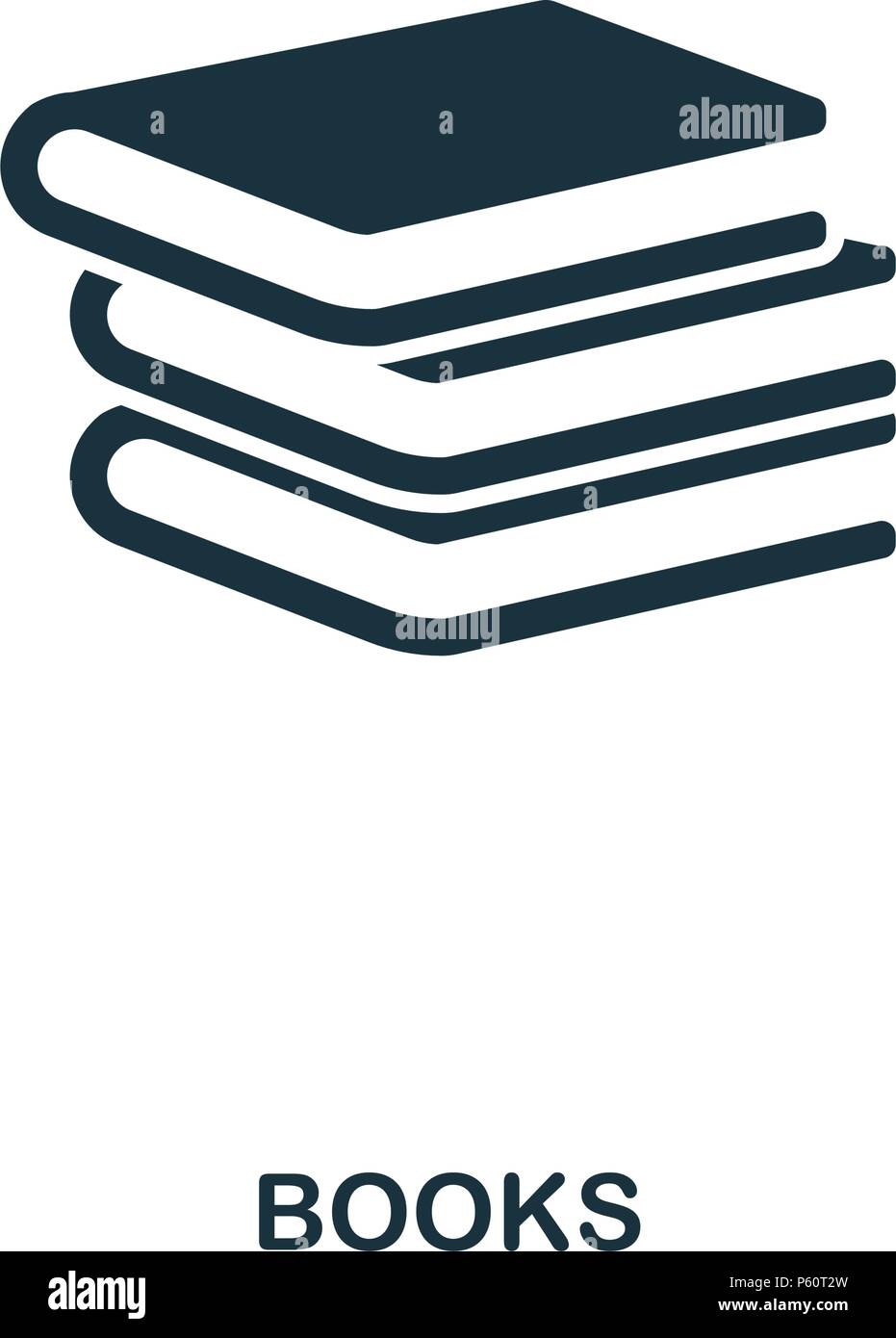 Books icon. Line style icon design. UI. Illustration of books icon ...