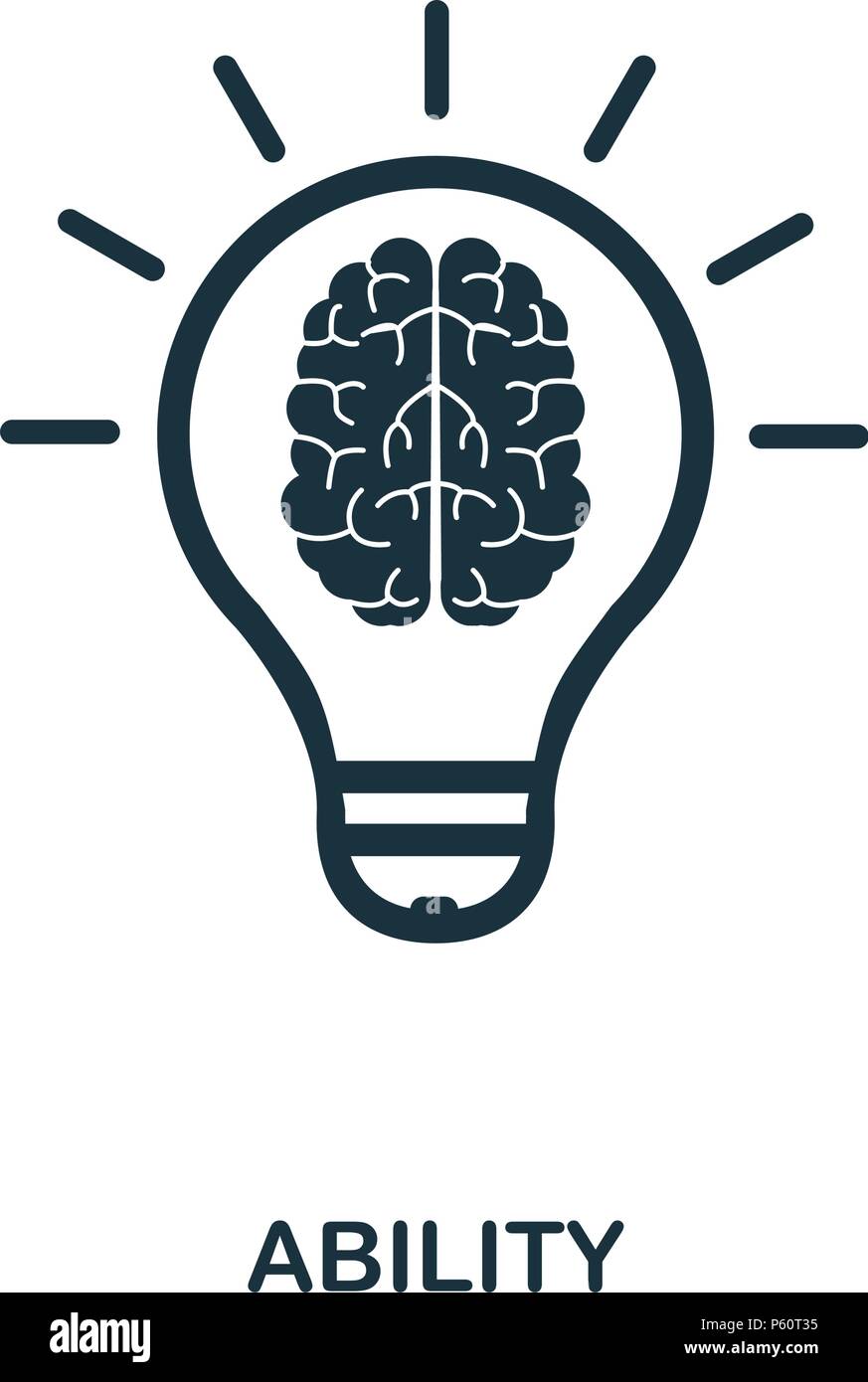 Ability icon. Line style icon design. UI. Illustration of ability icon ...